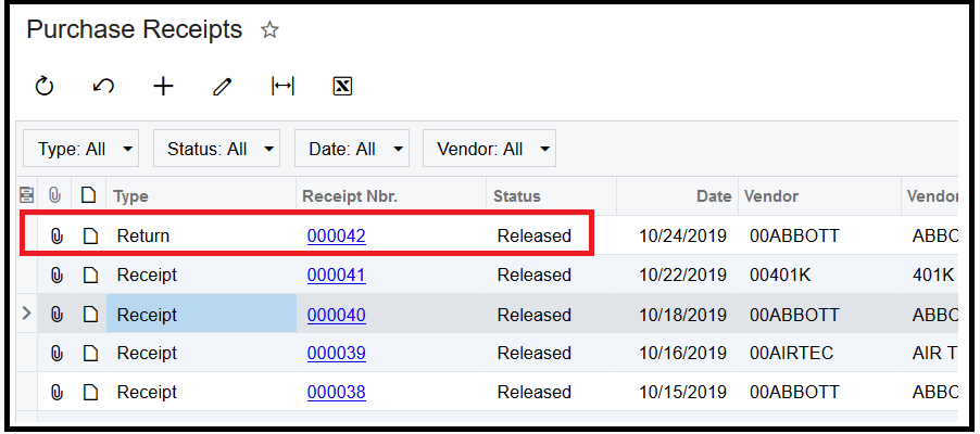 How to Return Items in the Purchase Orders Module