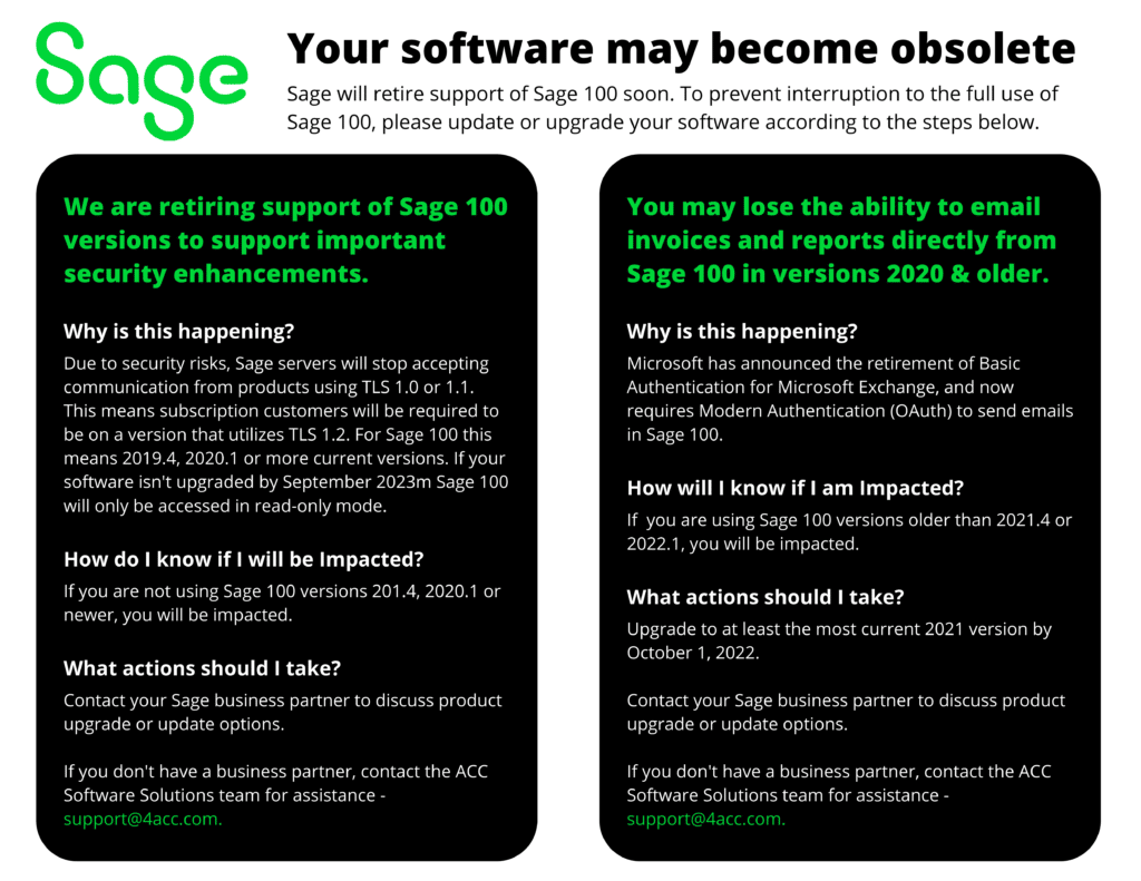 Microsoft Authentication And Tls Update Sage 100 Acc Software Solutions