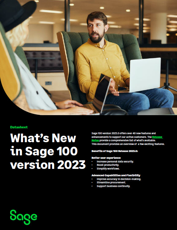 Sage 100 version 2023 | ACC Software Solutions